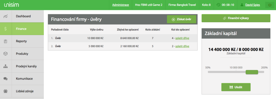 Unisim je osvědčená manažerská simulační hra pro VŠ, VOŠ a SŠ