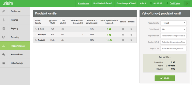 Unisim je osvědčená manažerská simulační hra pro VŠ, VOŠ a SŠ